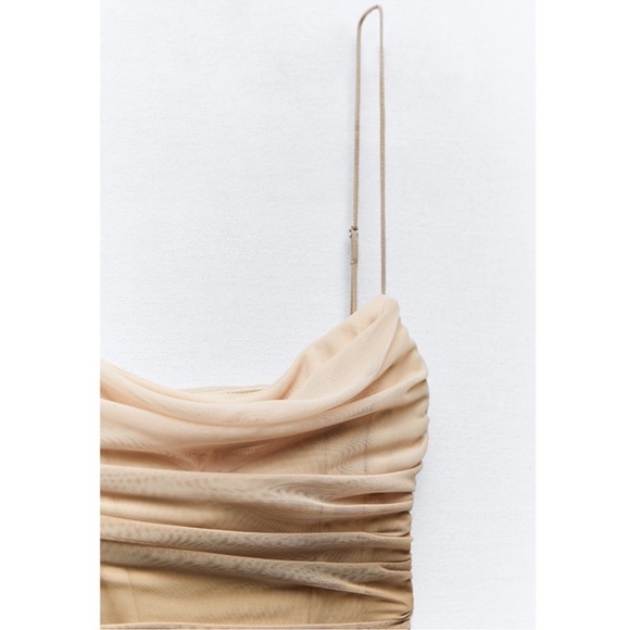 Zara | Dresses | Zara Print Dress With Tulle | Poshmark